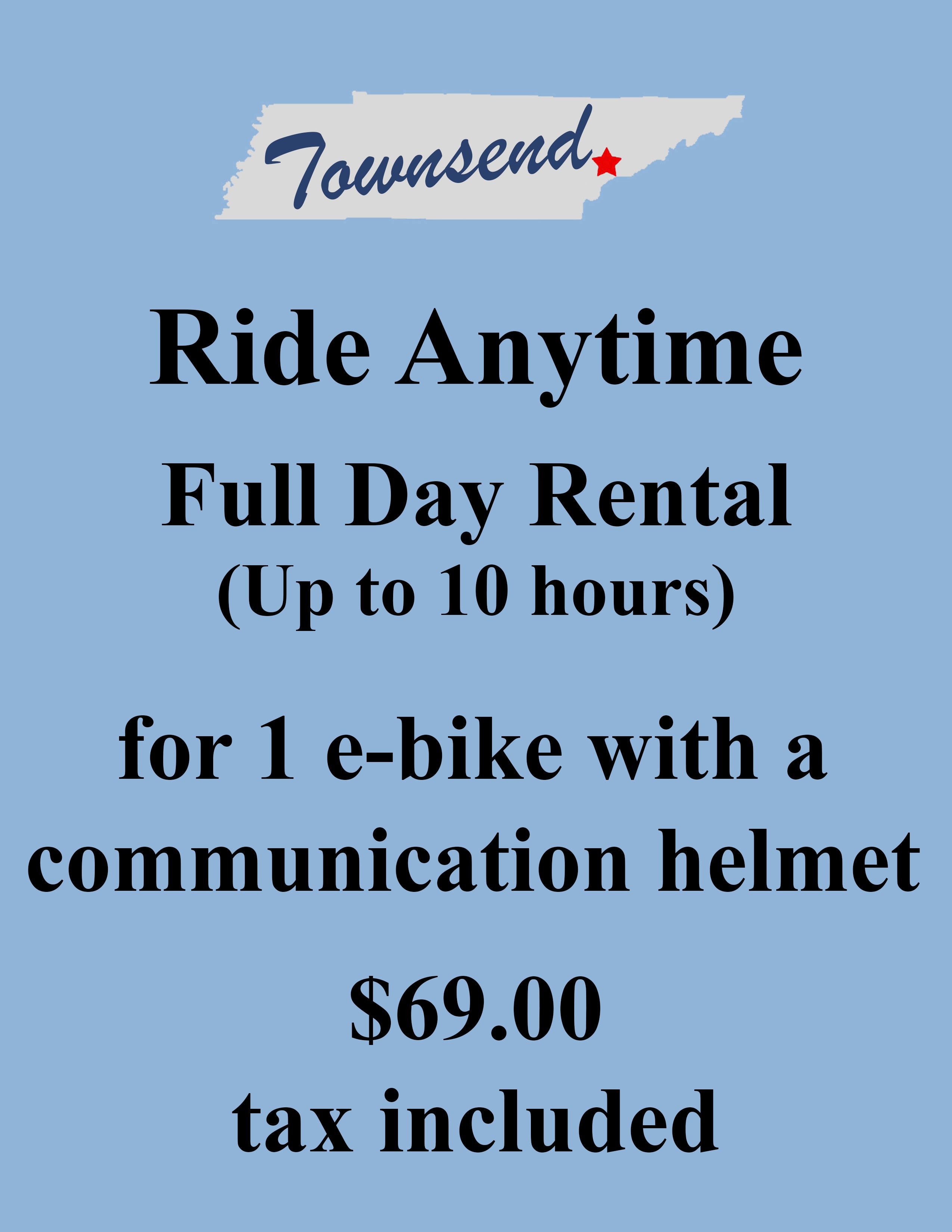 Ride Anytime Townsend Full Day Rental (Up to 10 hours) – Scotty-Bike